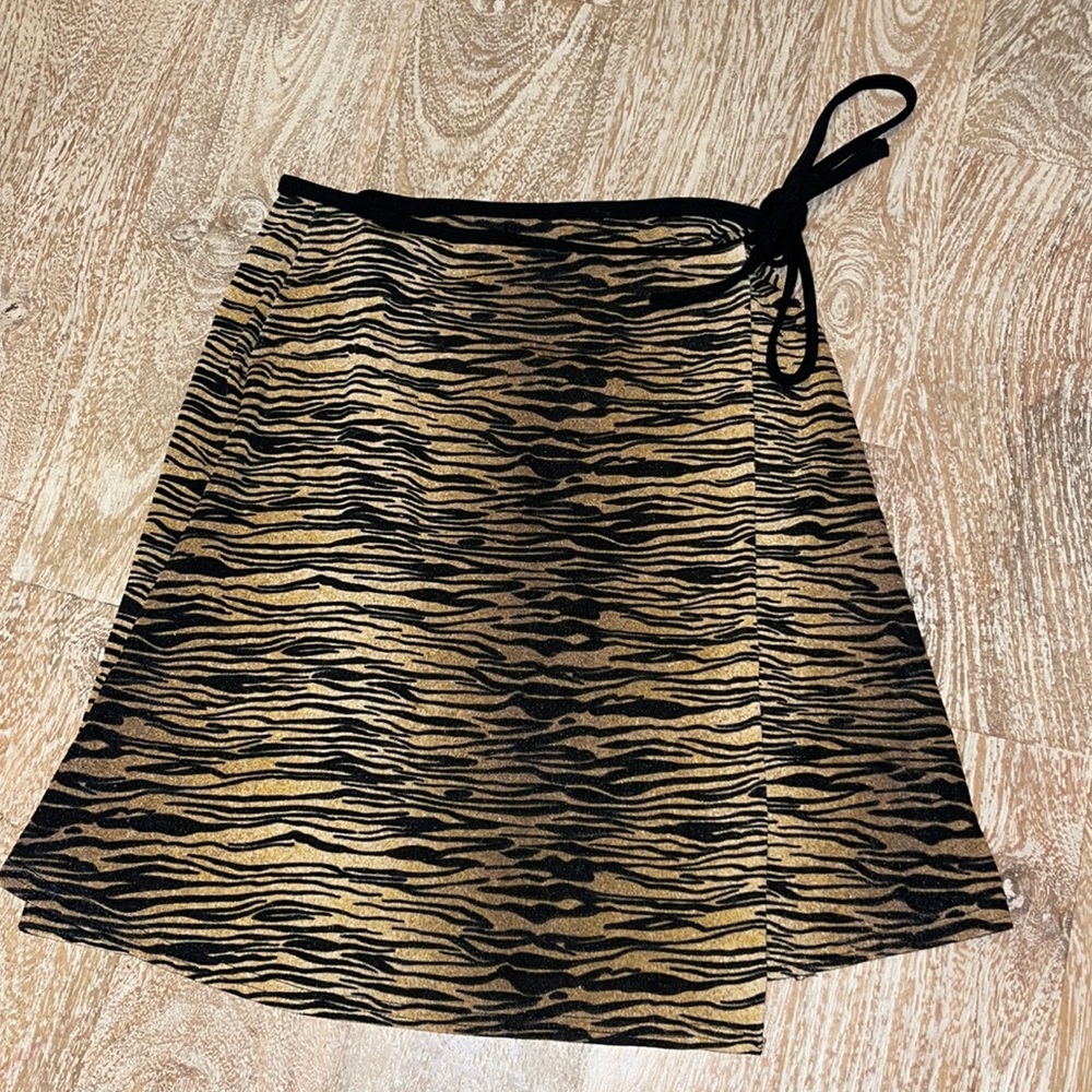 Vintage Joule Rave 90s Tiger Stripe Wrap Skirt Small … - Gem